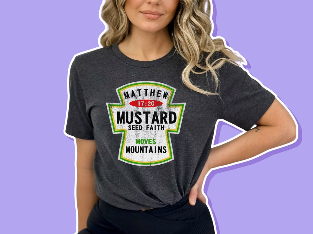 Mustard Seed Faith T-shirt Funny Christian Gift Retro Matthew 17:20 ...