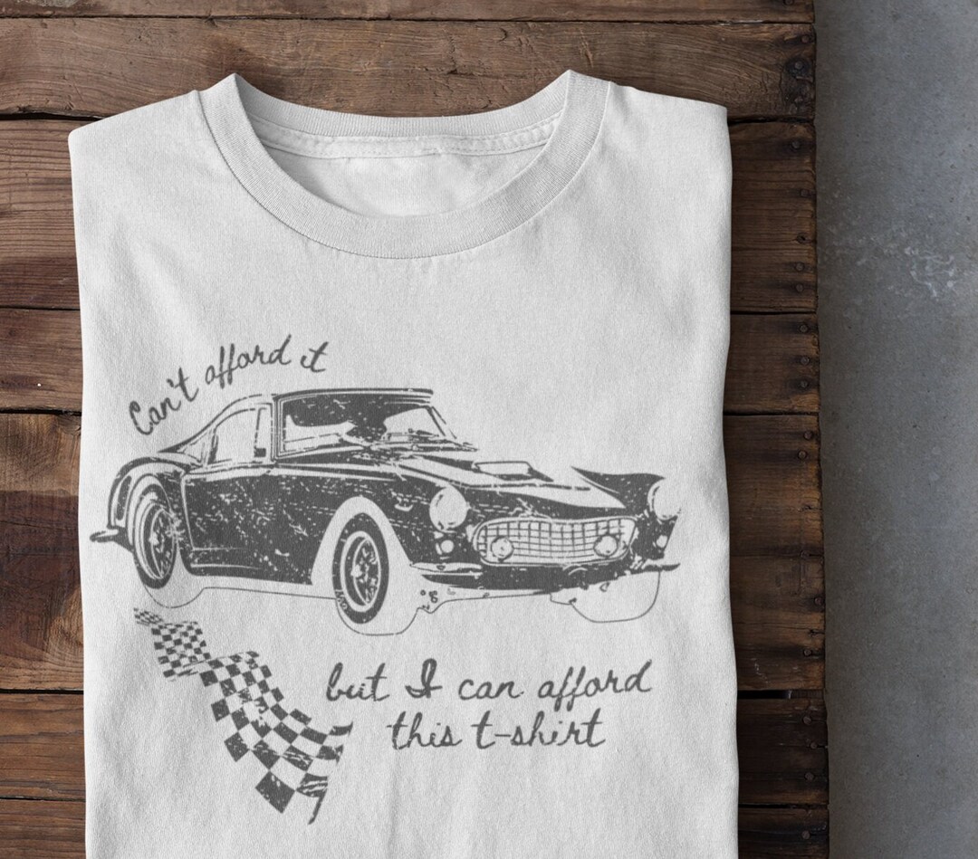 Black & White Vintage Car T Shirt, Humorous Vintage Car T-shirt ...