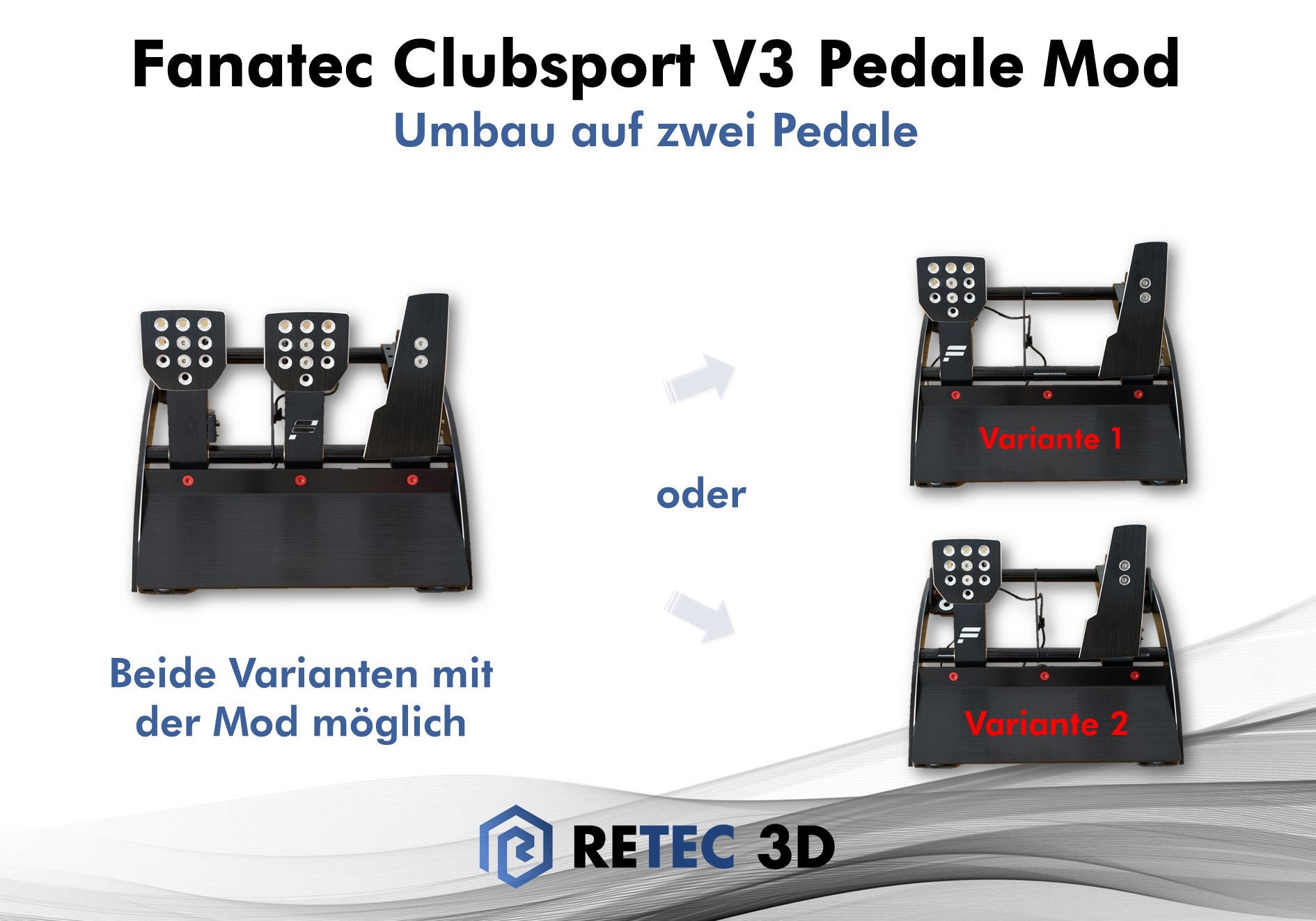 Mod for Fanatec Clubsport V3 Pedals to Convert to Two Pedals - Etsy UK