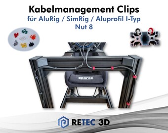 Cable Management Clip for 8020 Sim Racing Profile Rig pack of 10 - Etsy UK