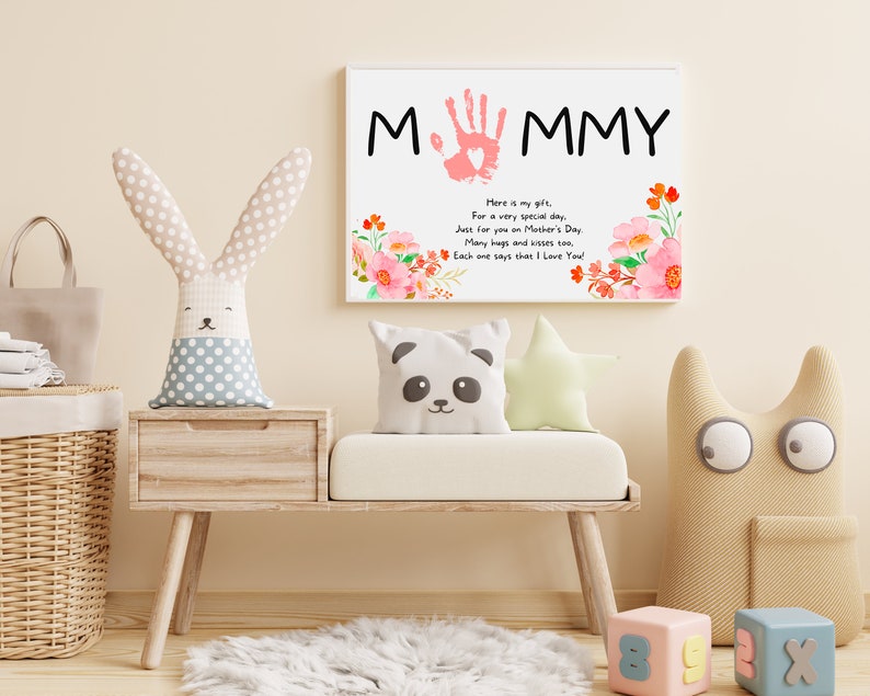 Mothers Day Handprint, Mothers Day Art Print, Mothers Day Handprint ...
