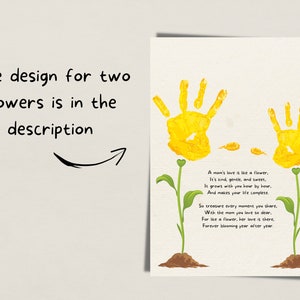 Flower Handprint Art Kit With Poem, Handprint Printable Gift for Mom ...
