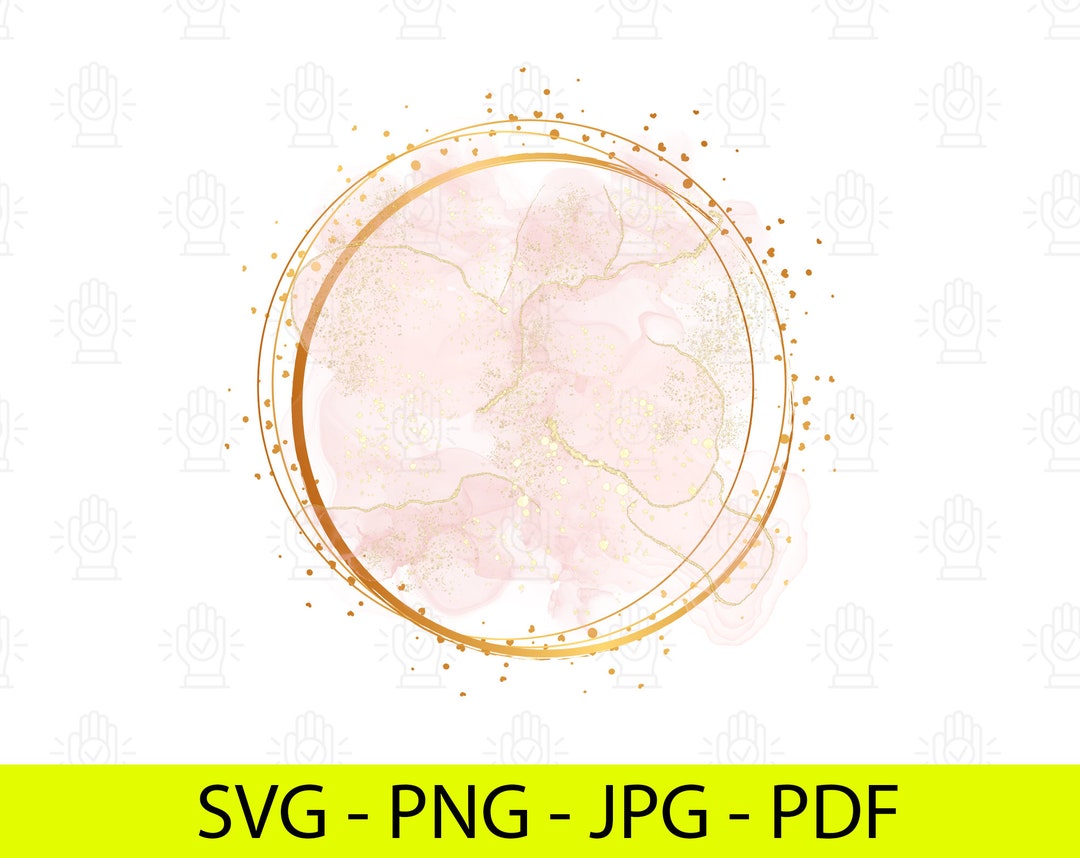 Pink Logo Design Background Gold Frame - Etsy