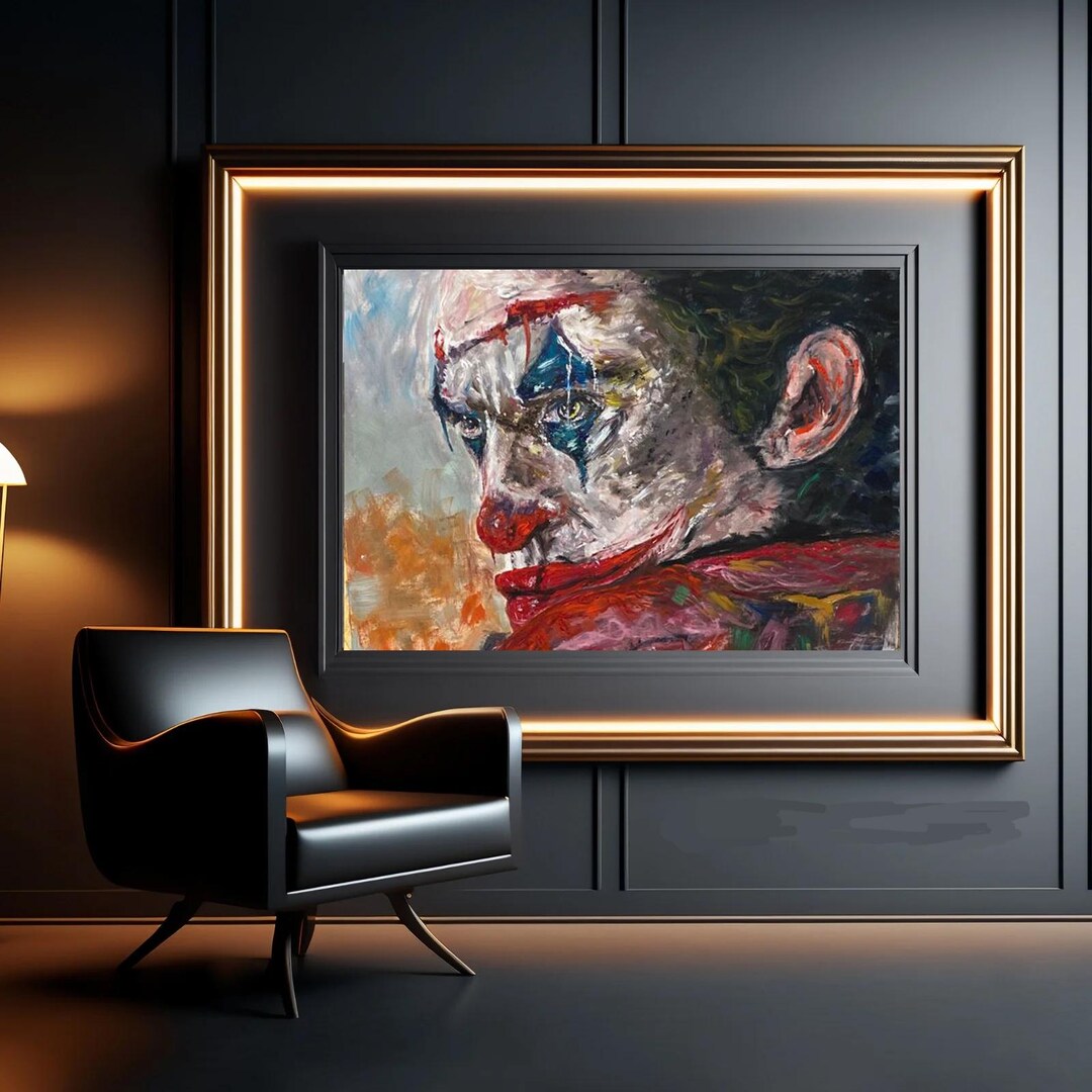 Joker, Original Oil Painting, Art Deco , Art and Collection ...