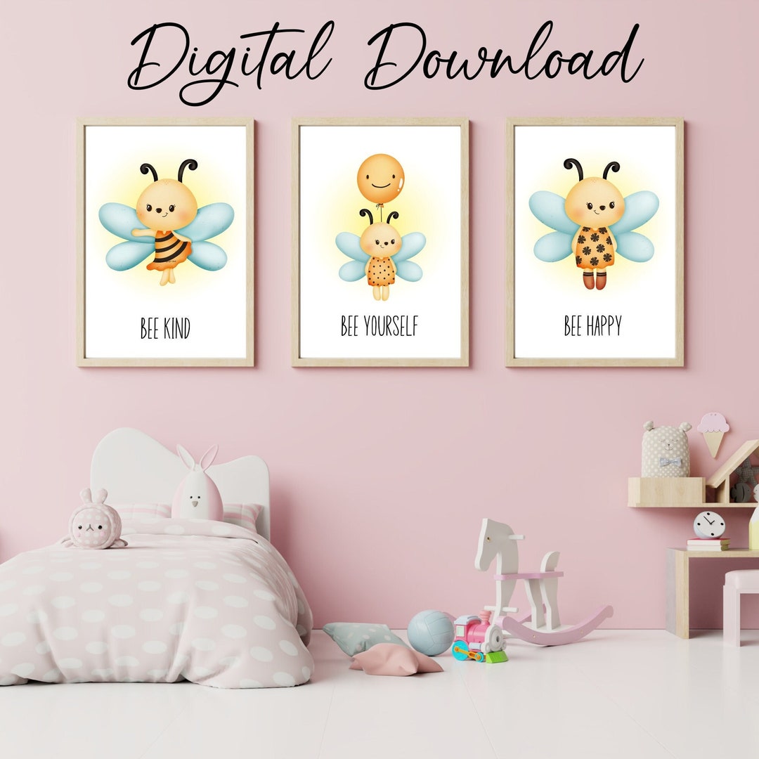 Bee Printable Wall Art, Bee Gifts, Inspirational Quote, Kids Room ...