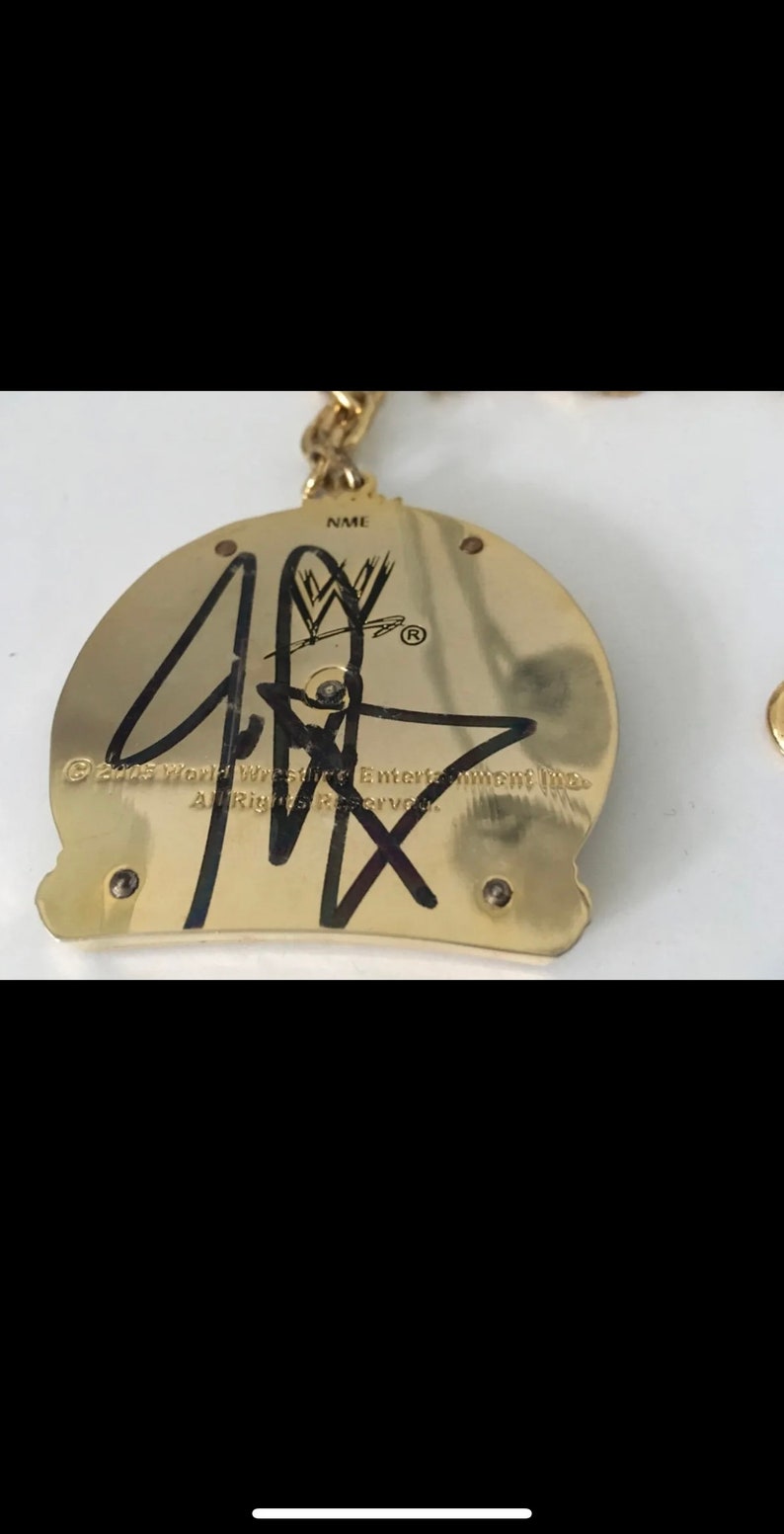 Official WWE John Cena Champ Spinner Pendant Signed by John Cena - Etsy