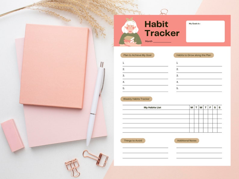 2023 Habit Tracker Printable | Habit Tracker Digital | Yearly, Monthly ...
