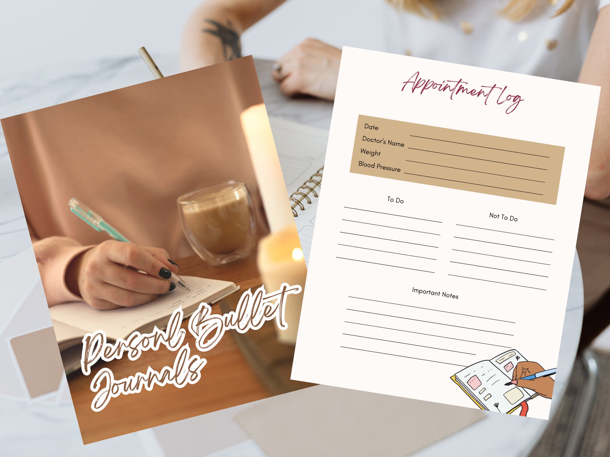 Personal Bullet Journal Printable Checklist Daily Weekly Planner ...