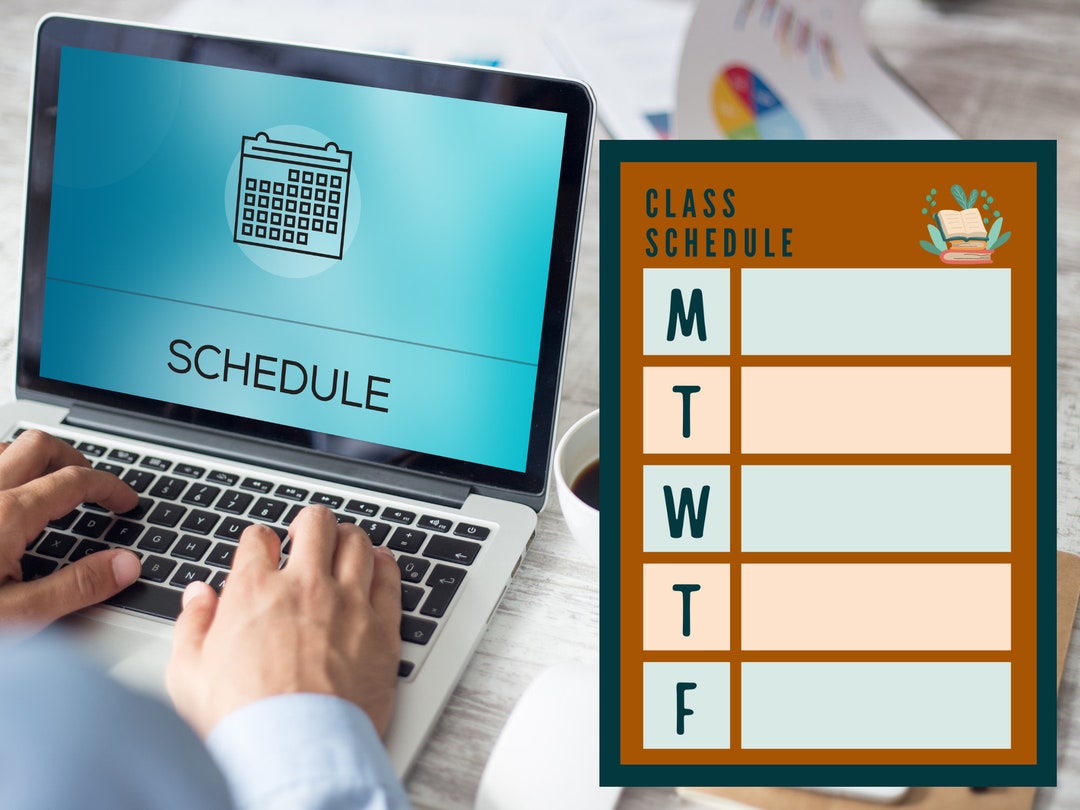 Class Schedule, Digital Schedule Planner, Digital Class Schedule ...