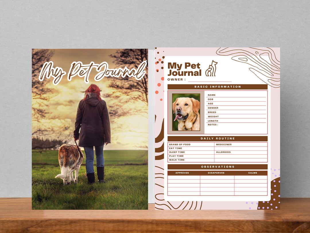 Printable Planner | Pet Record | Pet Tracker | Pet Organizer | Pet ...