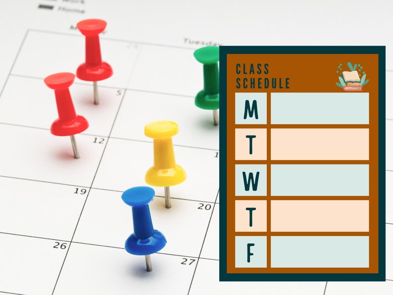 Class Schedule, Digital Schedule Planner, Digital Class Schedule ...