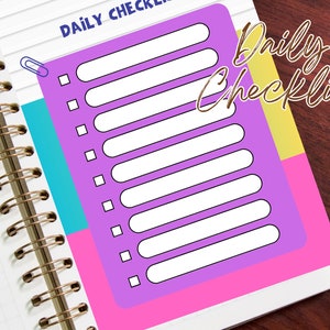 Printable Daily Checklist | Printable Weekly to Do List | Daily ...