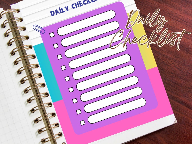 Printable Daily Checklist | Printable Weekly to Do List | Daily ...