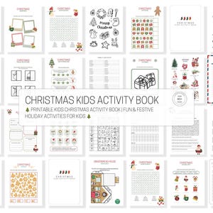 Christmas Kids Activity Book Printable Fun & Festive Holiday Activities ...