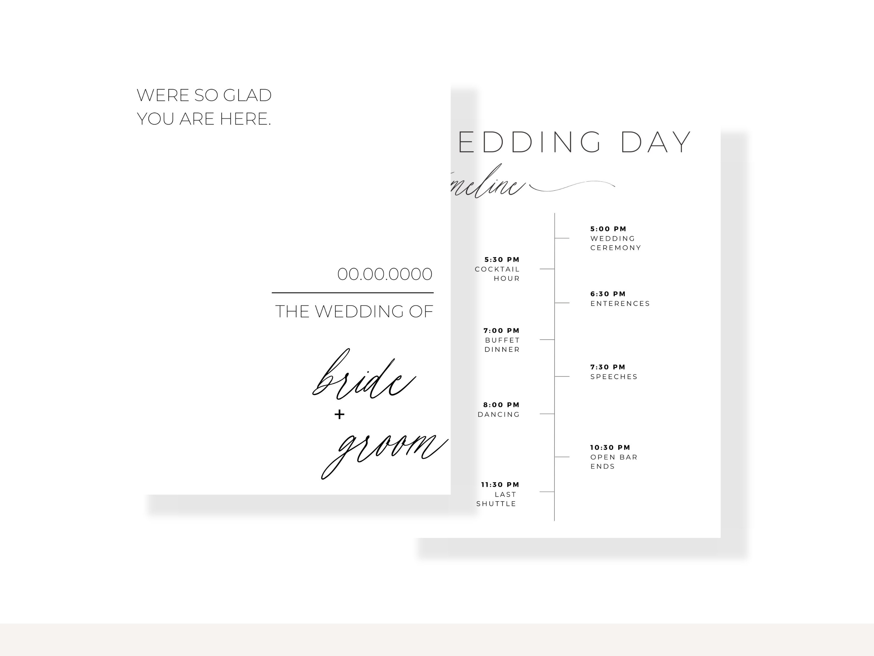 Printable Wedding Sign & Paper Bundle | Modern Wedding Signage | DIY ...