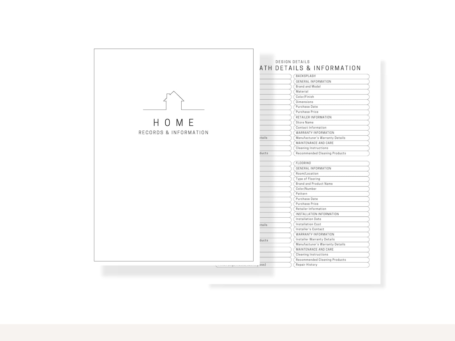 Home Information & Records Bundle - Life Binder, Organization ...