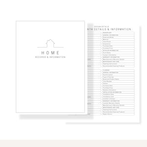 Home Information & Records Bundle - Life Binder, Organization ...