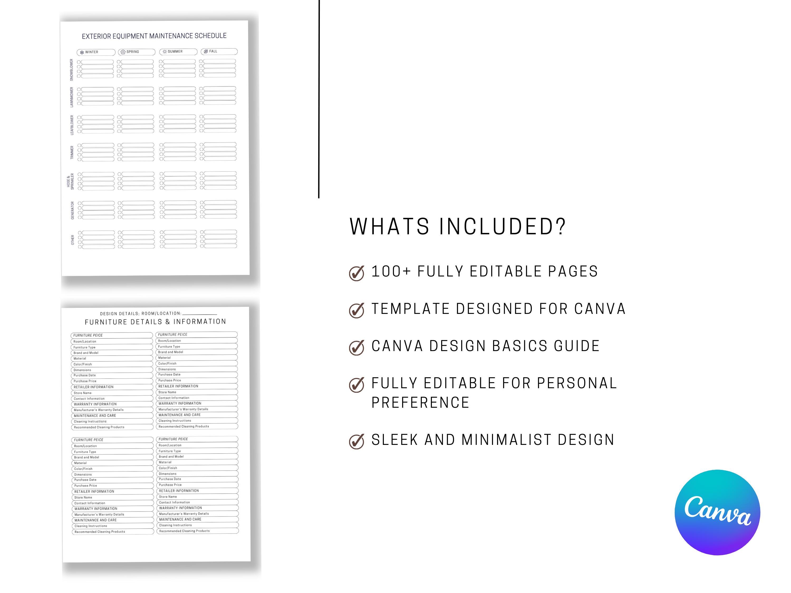 Home Information & Records Bundle - Life Binder, Organization ...