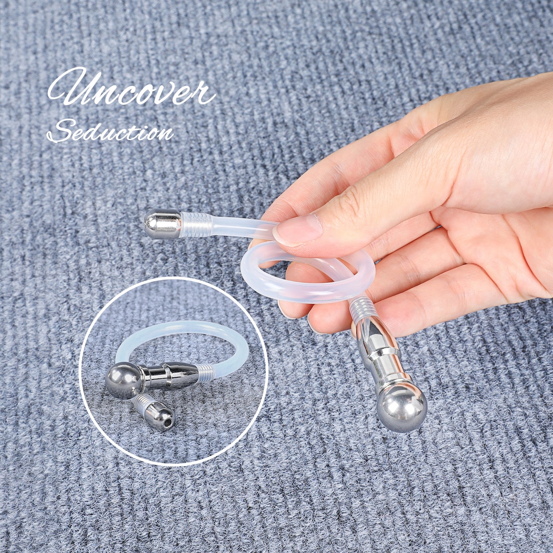 Silicone Urethral Catheter, Urethral Sounding Toy, Hollow Urethral Plug, Metal Penis Plug, Long ...