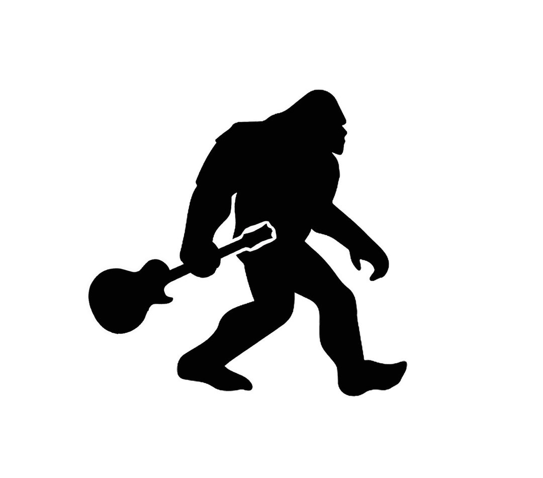 Yeti Sasquatch With a Guitar Decal - Etsy