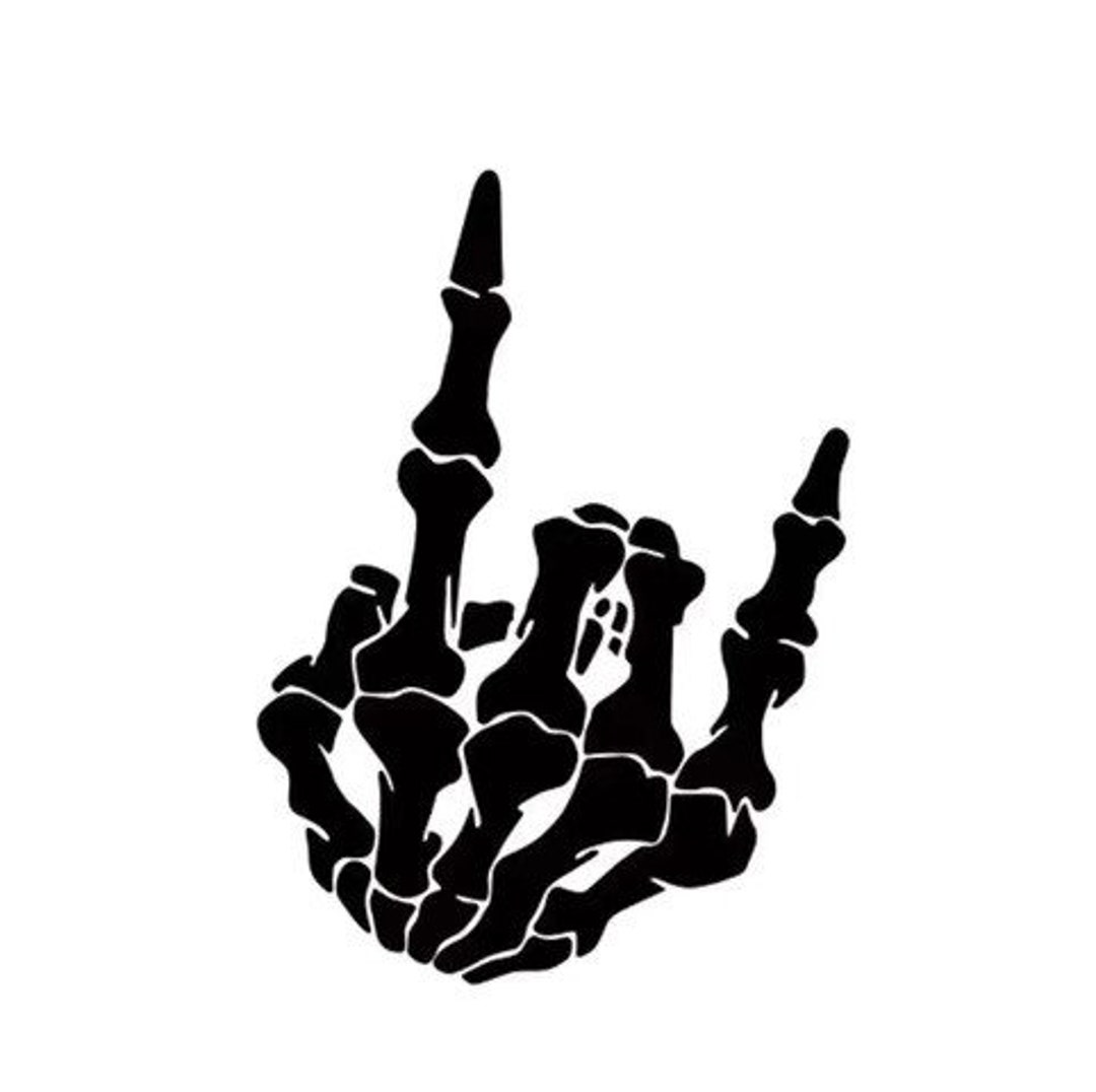 Metal Horns Mirror Wave Decal - Etsy