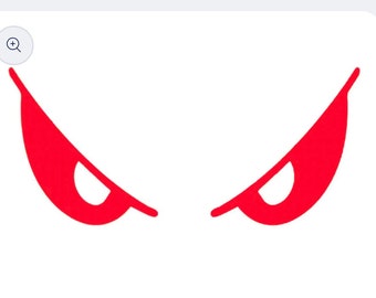 Angry Cartoon Eyes Decal Cursive Font Di Cut Decal Bumper Sticker Car ...