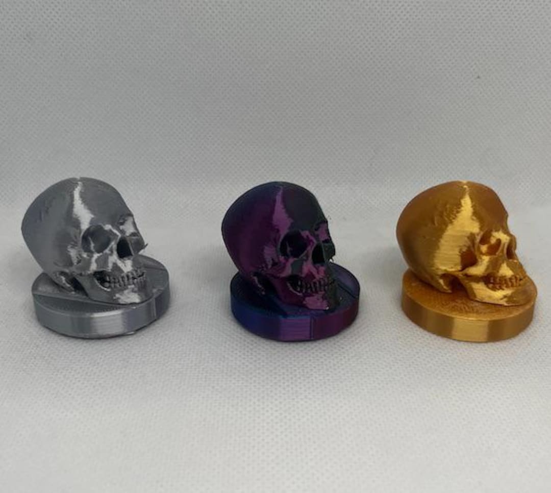 Skull 3D Printed Record Spinner - Vinyl Records Rock Bands Metal Bands ...