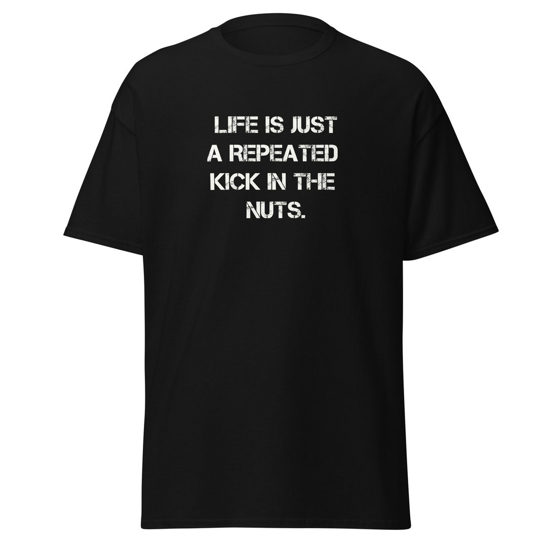 Kick in the Nuts Guy Gifts, Rude Shirts Men, Sarcastic T Shirt, Funny ...