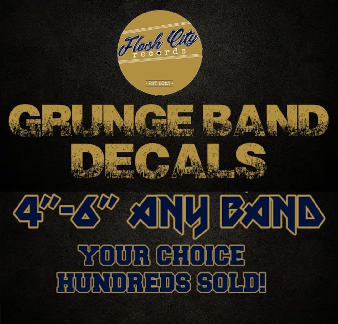 90's Grunge Band Decals YOU PICK, Any Band, Symbol or Logo Metal Bands ...