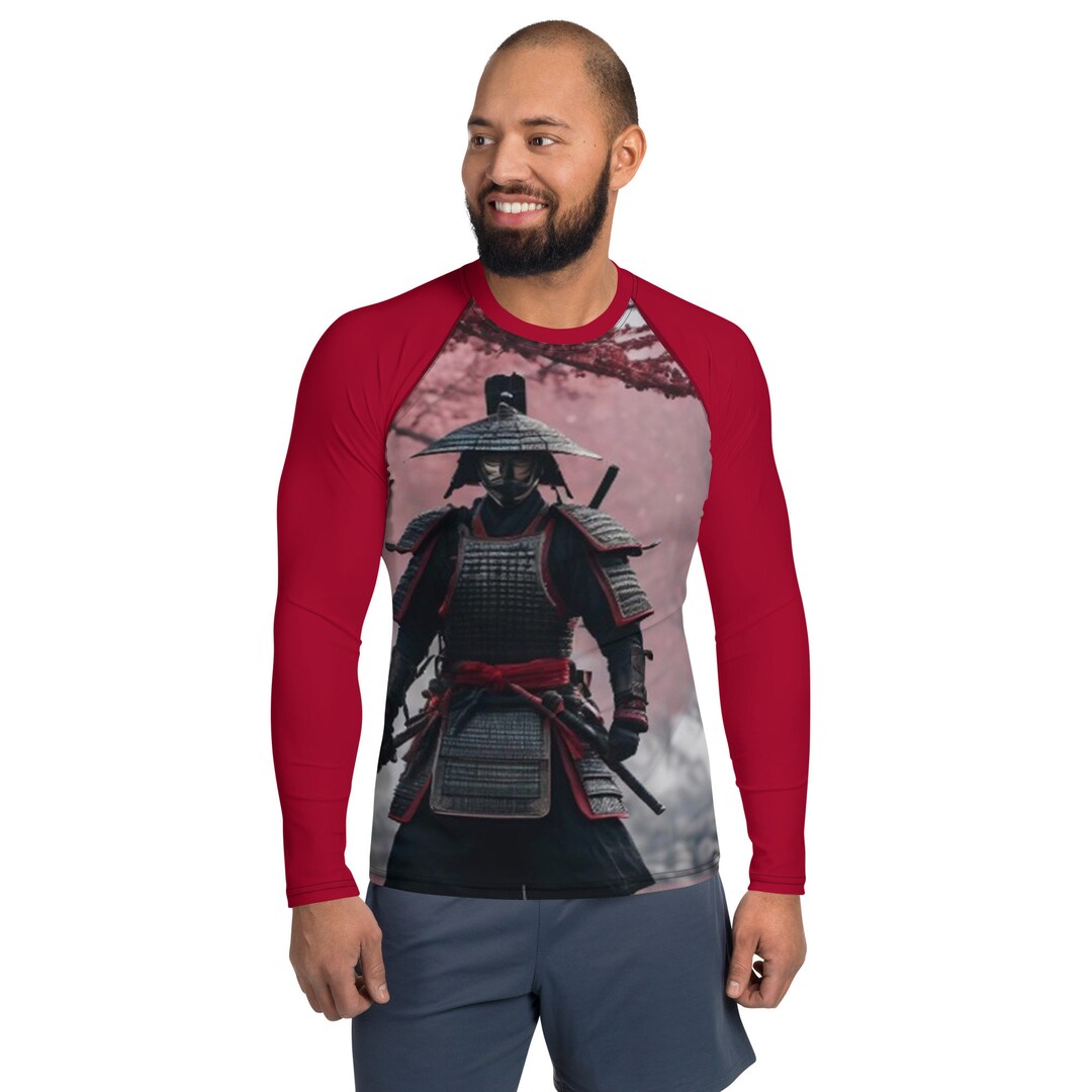 Samurai BJJ MMA Jiu-jitsu Martial Arts Men's Rash Guard Rash Guard Jiu ...