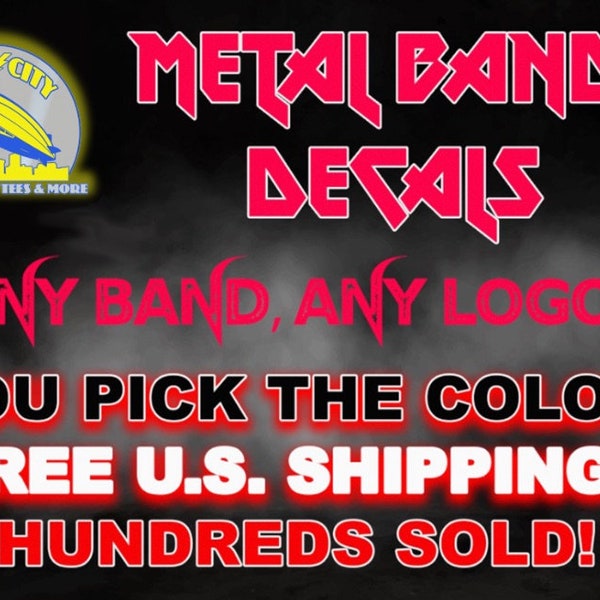 Metal Band Stickers Car - Etsy