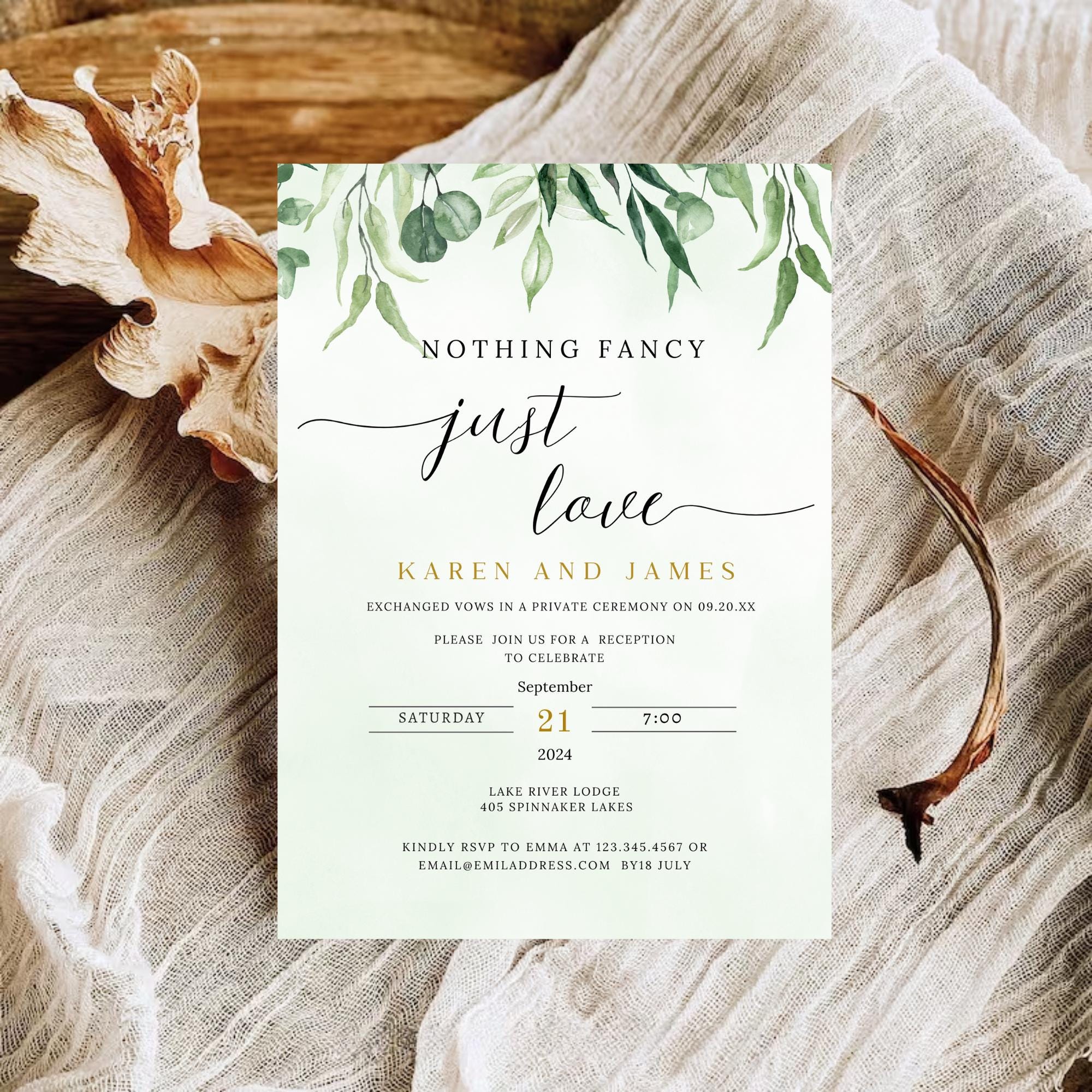 Reception Party Invitation, Happily Ever After Party Invite, Minimalist ...