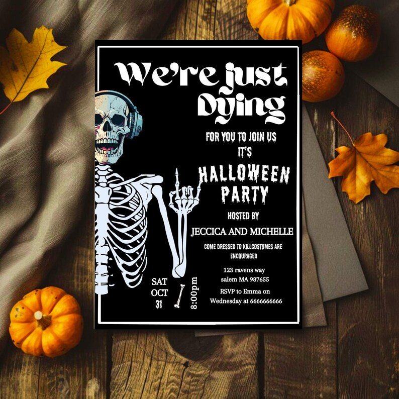 Editable Halloween Invitation Template, Instant Download,halloween ...