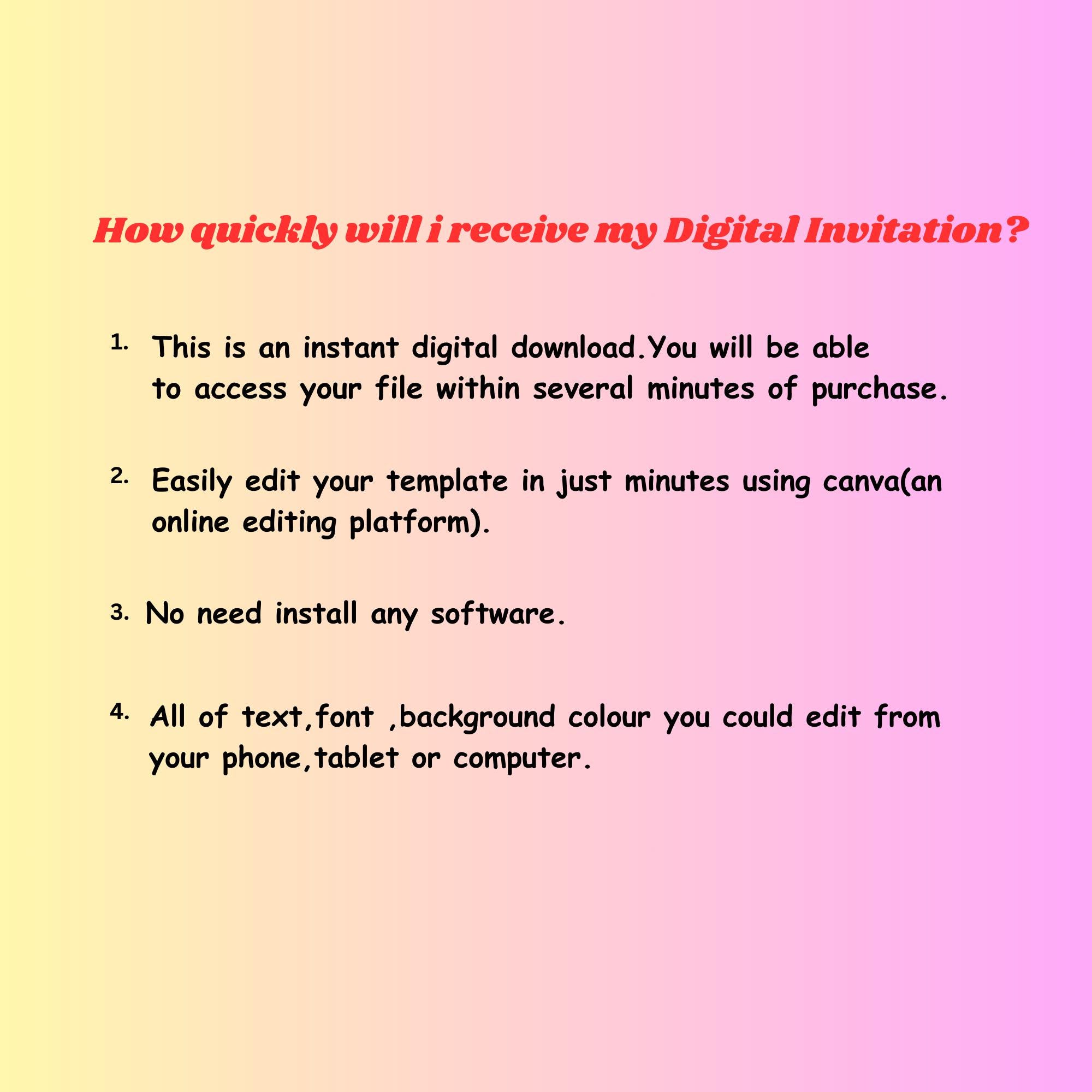 Electronic Wedding Reception Invitation Template, Modern Reception ...