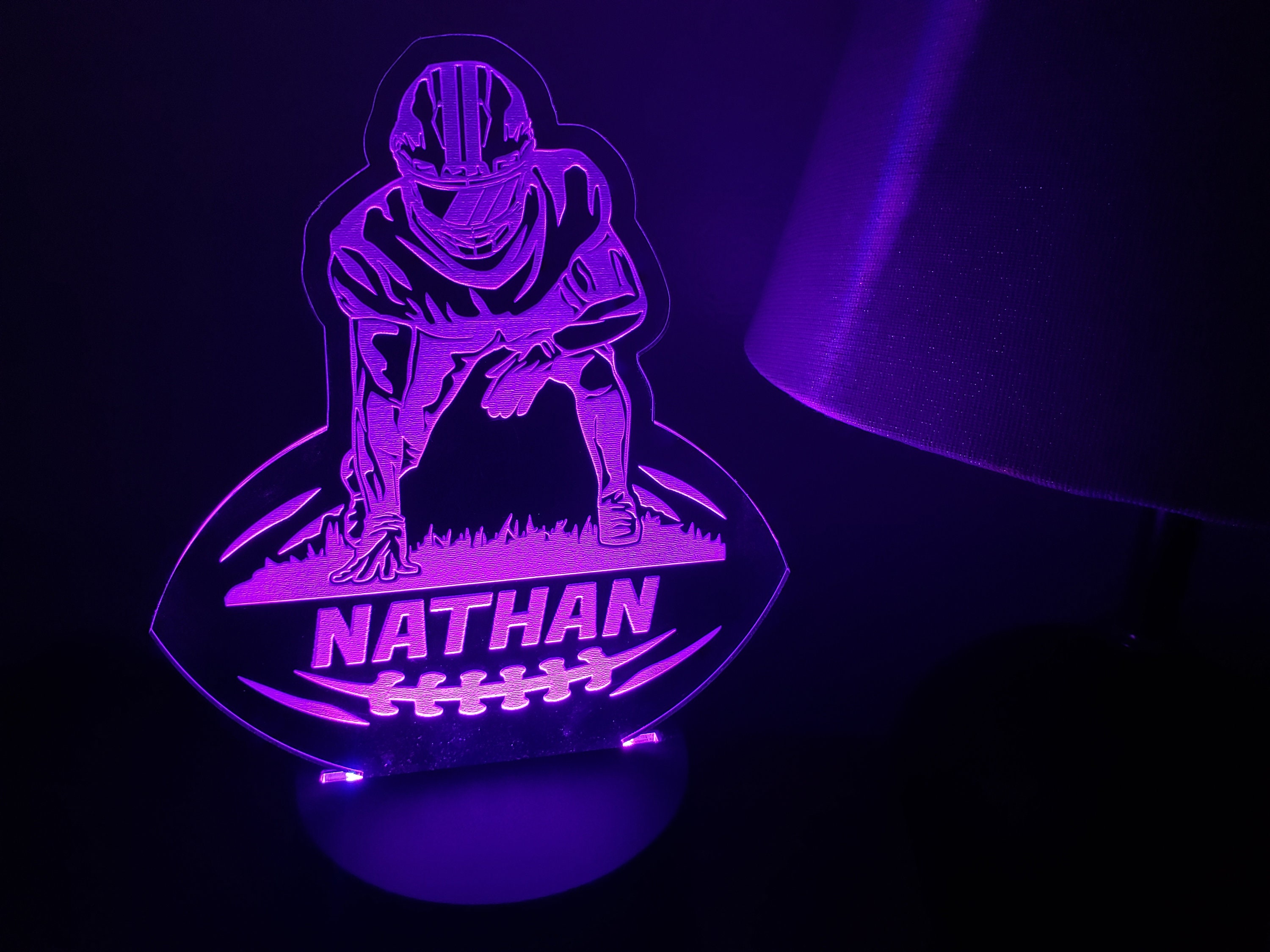 Football Custom Personalized LED Name Night Light Lamp, Acrylic Color ...