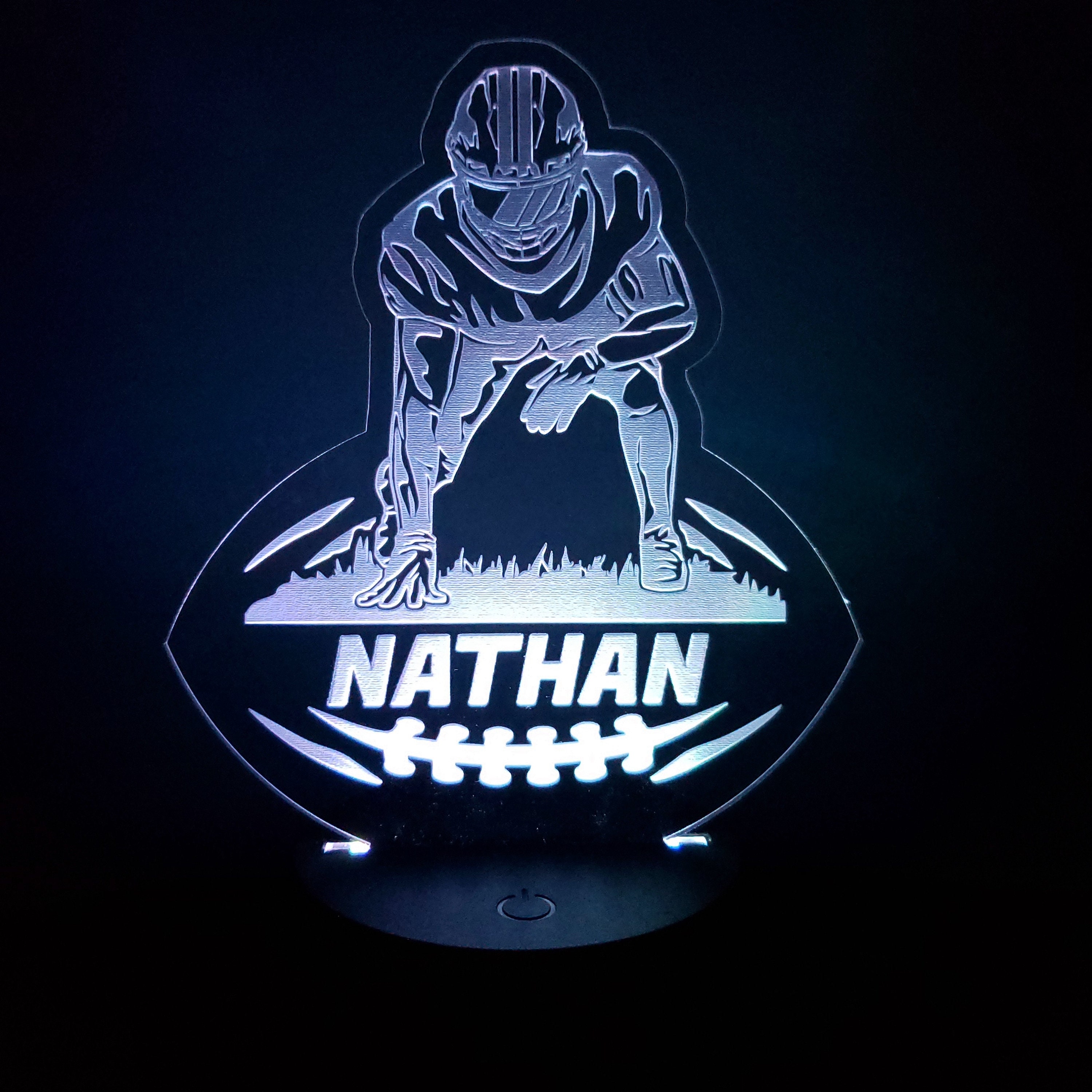 Football Custom Personalized LED Name Night Light Lamp, Acrylic Color ...