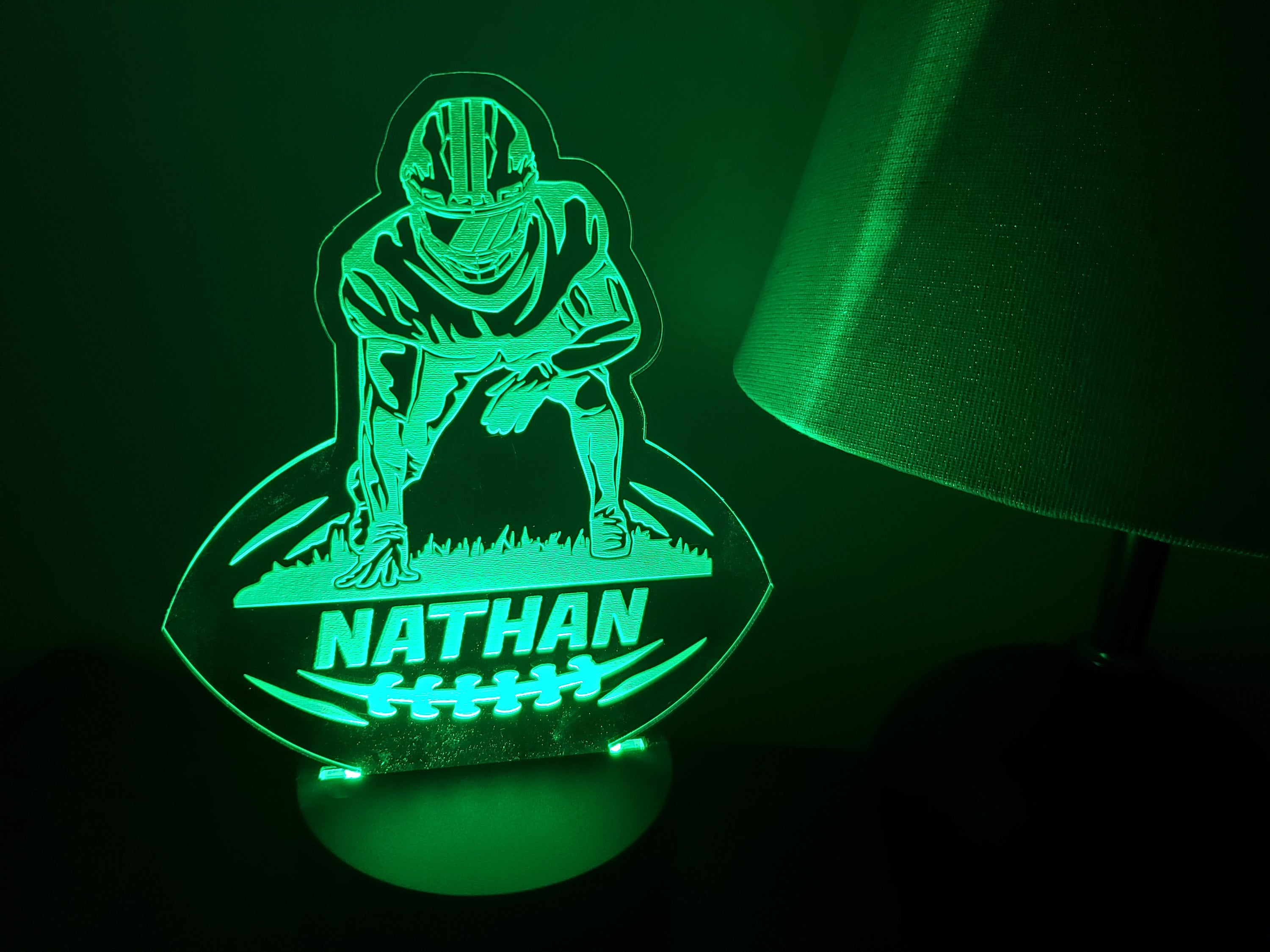 Football Custom Personalized LED Name Night Light Lamp, Acrylic Color ...