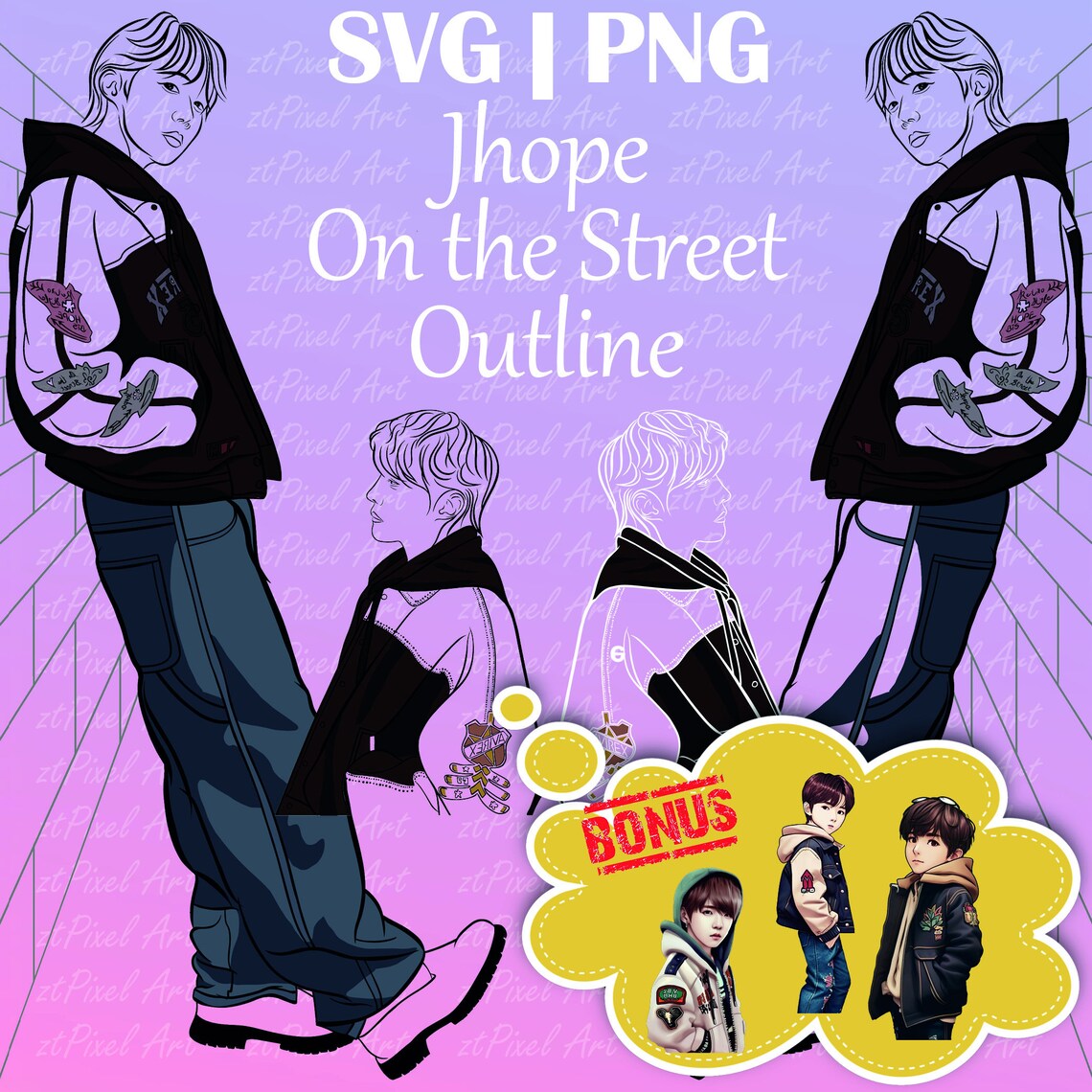 J-hope SVG Bundle! Fuel Your Sublimation, Cricut, Scrapbooking, and DIY ...