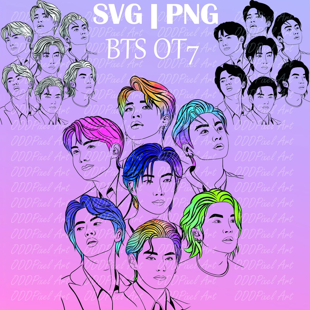BTS OT7 Level up Your Crafts With Our Svgs! Get Instant Download for ...