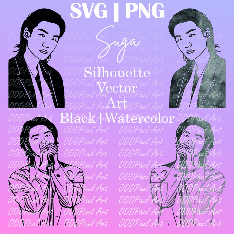 Suga Silhouette SVG Bundle: Unleash the Power and Style Captivating ...