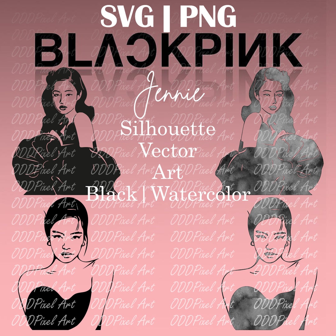 Blackpink Jennie: Paquete Silhouette SVG Abraza el encanto Blackpink ...