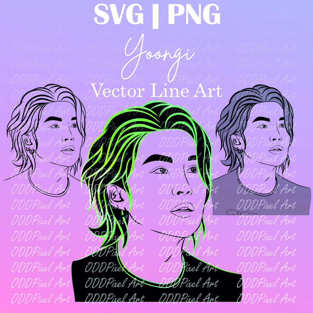 SVG Unleash Your Swag With This Epic Vector Line Art of Suga Download ...