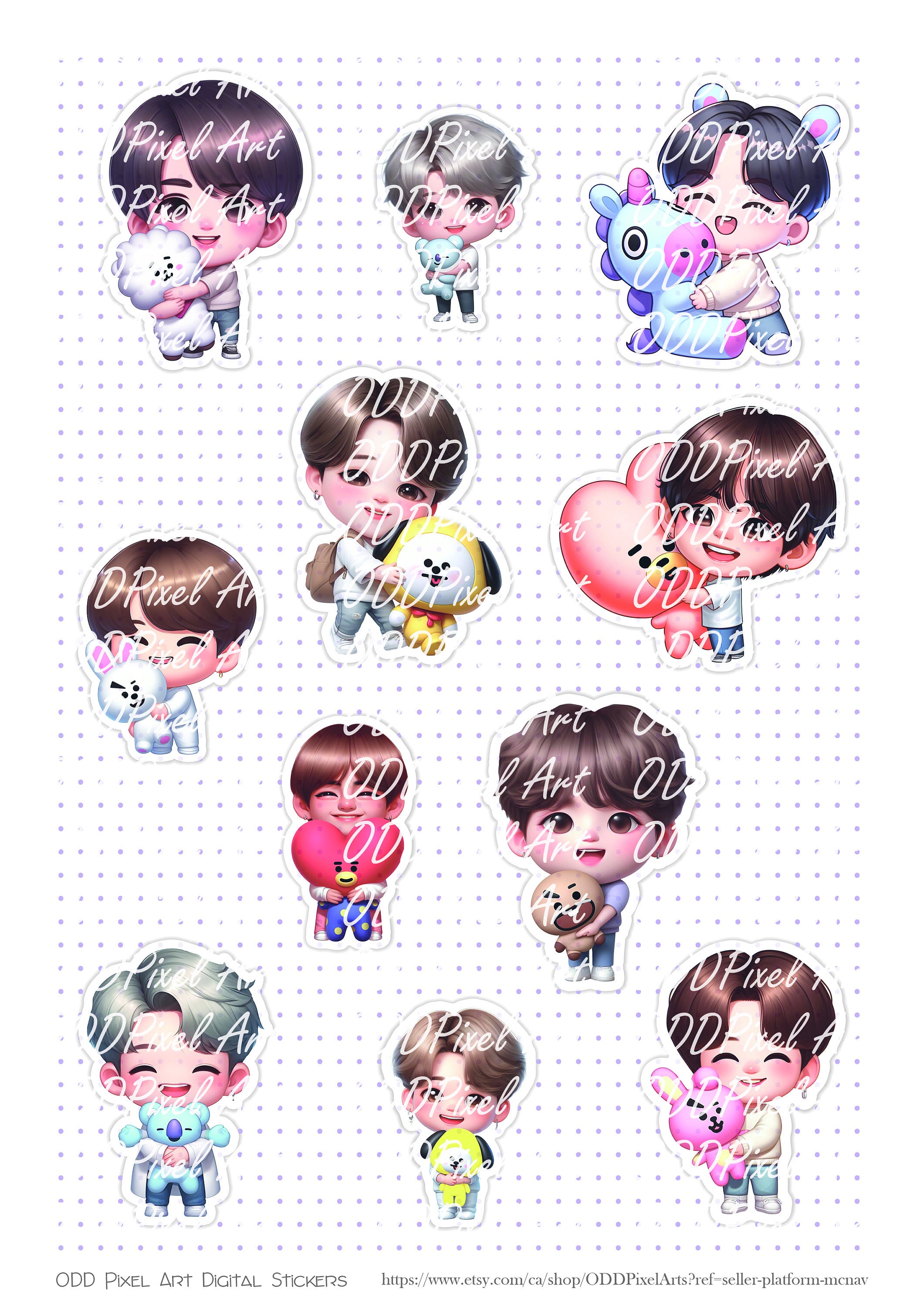 Army's Delight: BTS & BT21 Fusion Digital Stickers - Instant Access! - Etsy