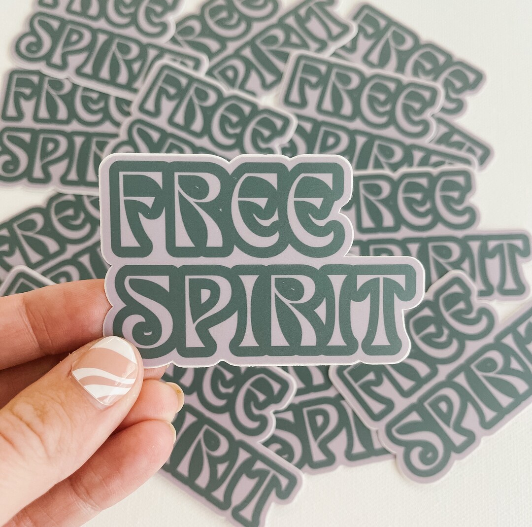 Free Spirit Vinyl Waterproof Sticker for Water Bottles, Laptops, and ...