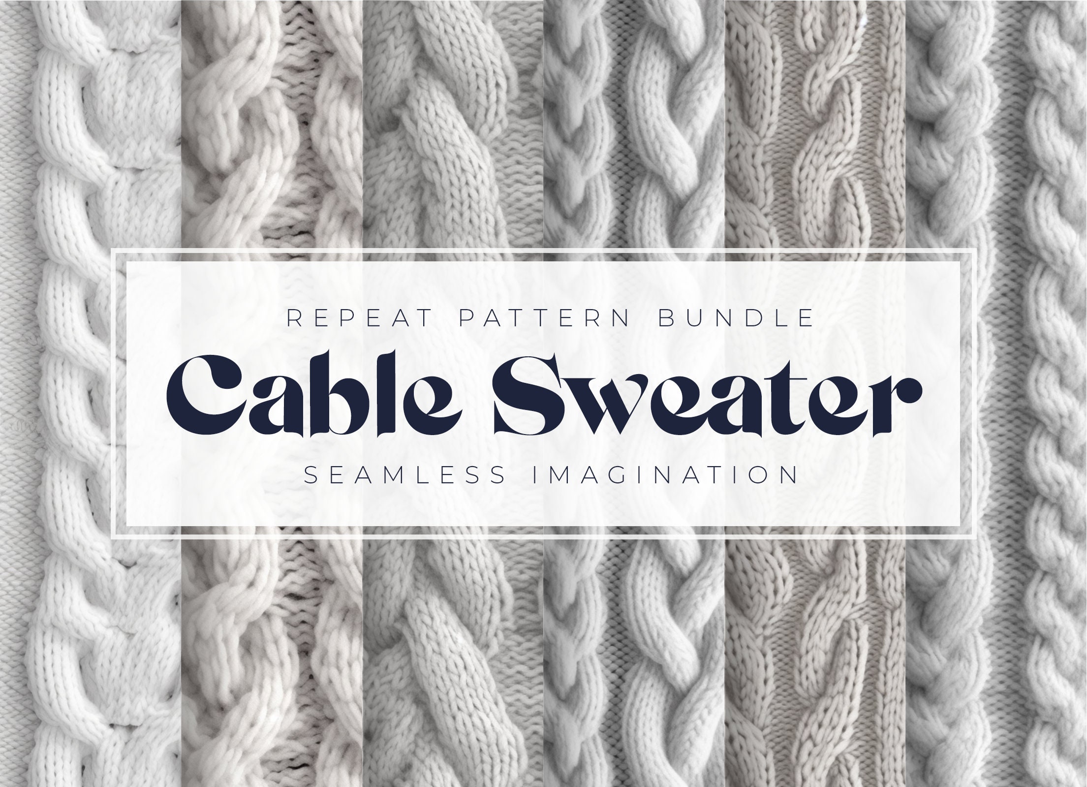 Cable Knitting - 6 Premium Seamless Patterns - Etsy
