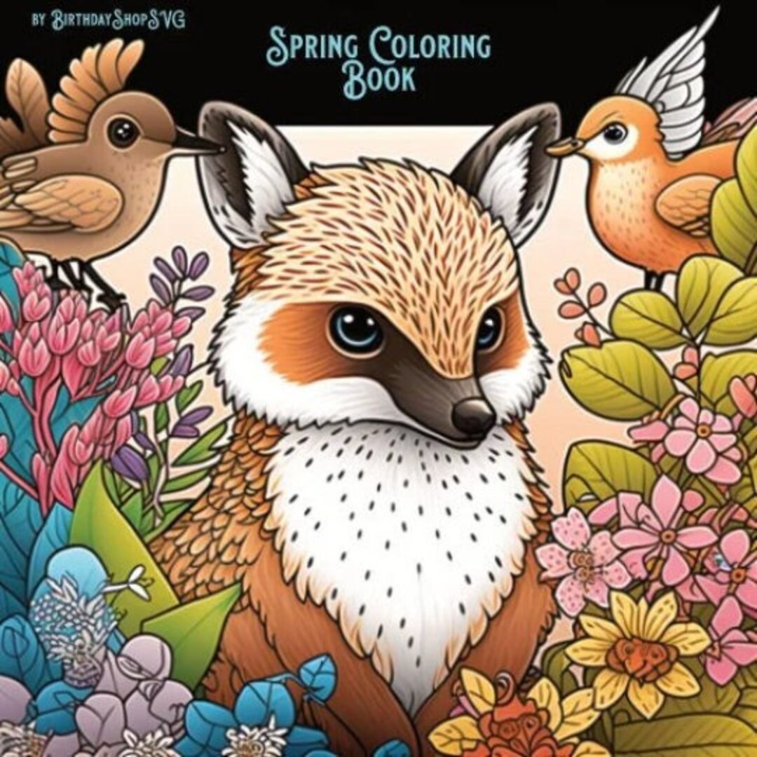 Printable Spring Coloring Book PDF Format | 24 Pages of Adorable ...