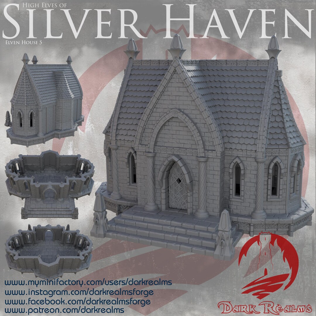 ELF HOUSE - 3D Printed / Fantasy / Terrain / Landscape / Ruins / Lord ...