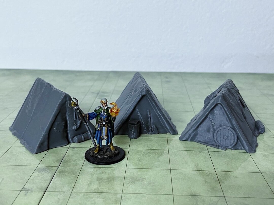 ROHAN TENTS - 3D Printed / Fantasy / Terrain / Landscape / Lord of the ...