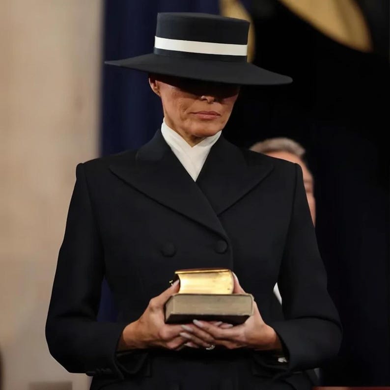 Melania Trump Inspired Inauguration Hat, Women's Formal Fashion - Etsy