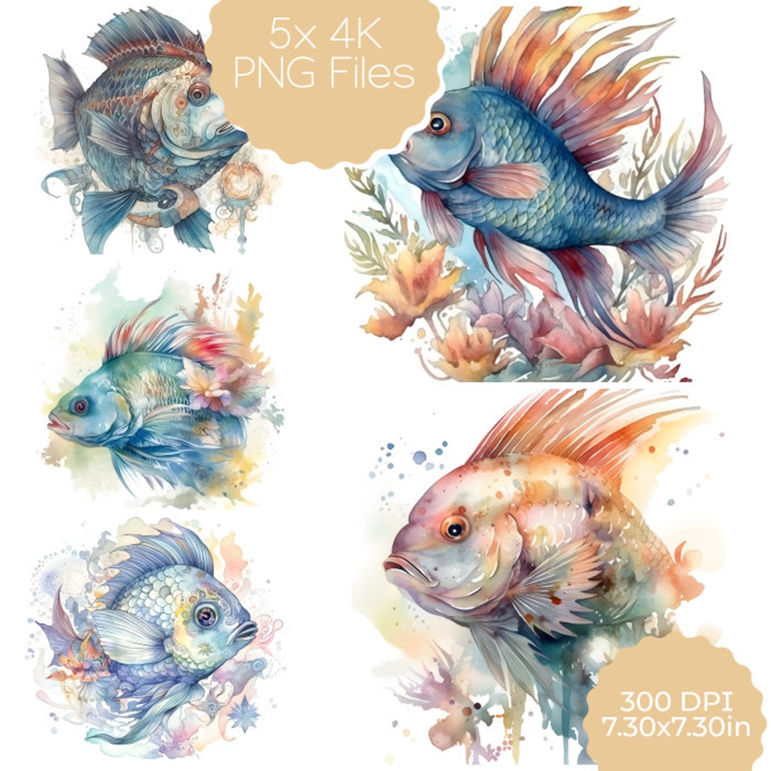 Magical Fish Underwater Land Cottagecore Style - Etsy